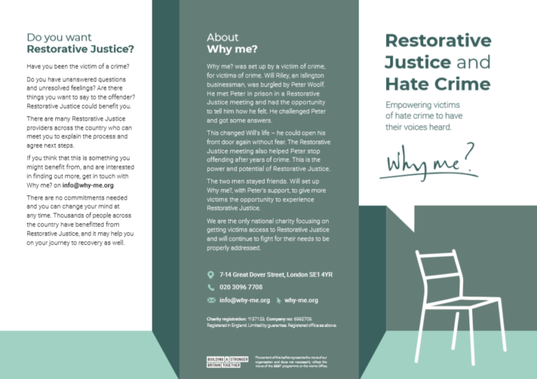 Access to Justice: Delivering Restorative Justice for hate crime — Why me? Restorative Justice