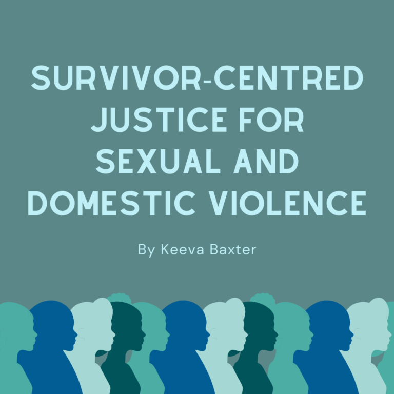 Survivor-centred justice for sexual and domestic violence — Why me? Restorative Justice
